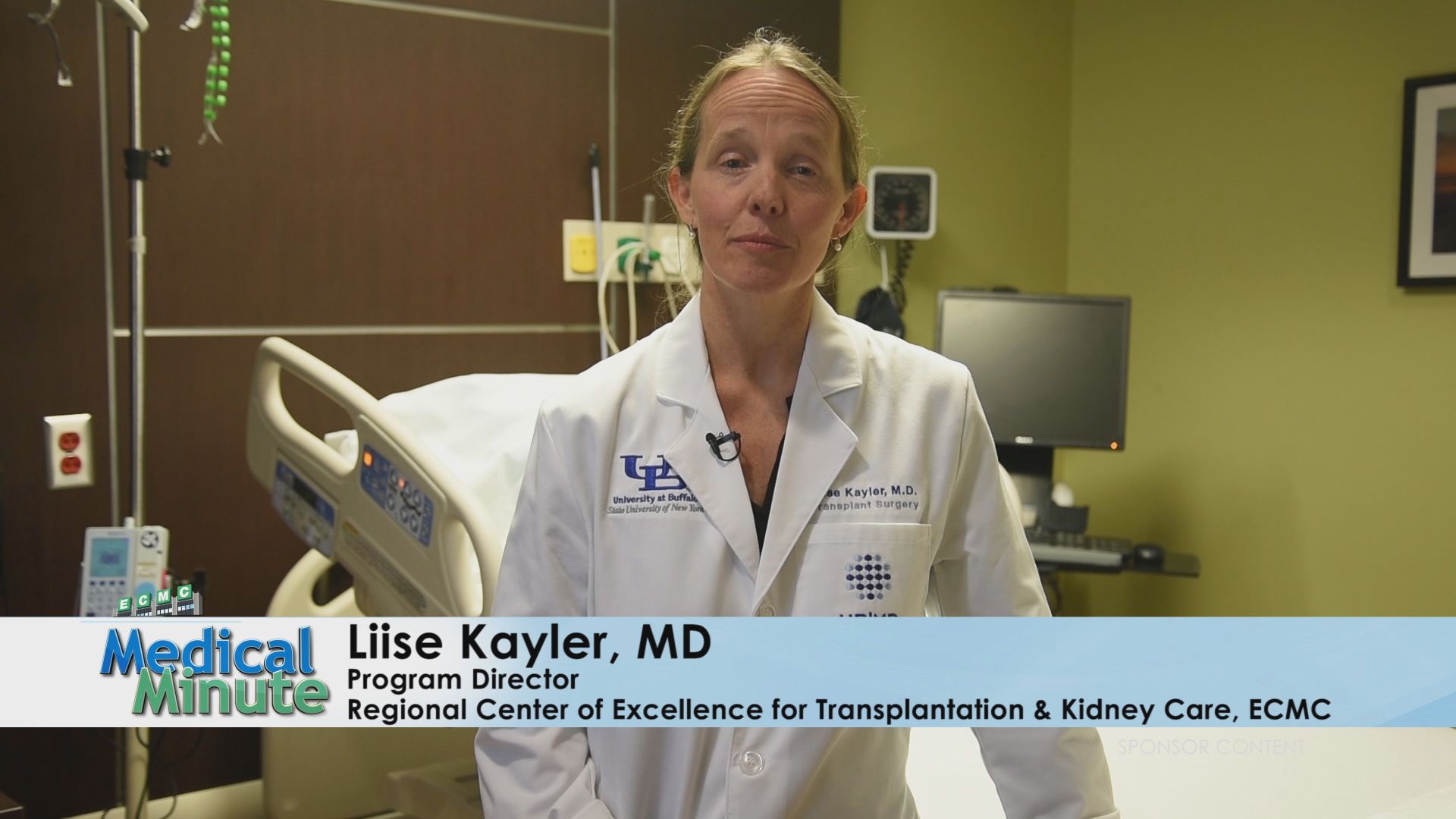 ECMC Medical Minute - Dr. Liise Kayler - Kidney Transplant - 11/27/23 ...
